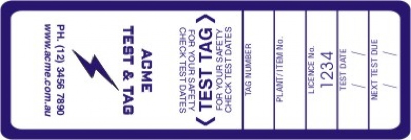 Customised All Purpose Test Tags - 500 Pack